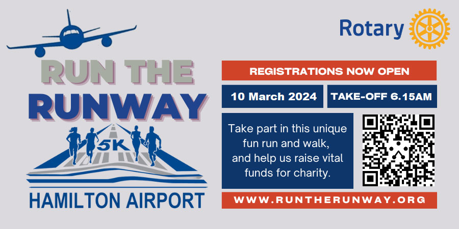 Rotary Run The Runway 5K at Hamilton Airport