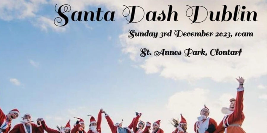 Santa Dash Dublin in St Anne’s Park, Clontarf